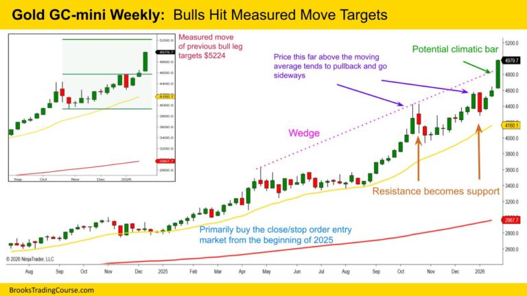 Gold Largest One-Week Dollar Gain on Record! | Brooks Trading Course